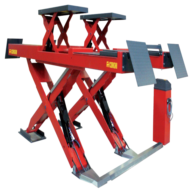 Cầu nâng cắt kéo kiểm tra góc đặt bánh xe 4,3 Tấn, Lắp chìm, có bàn ...